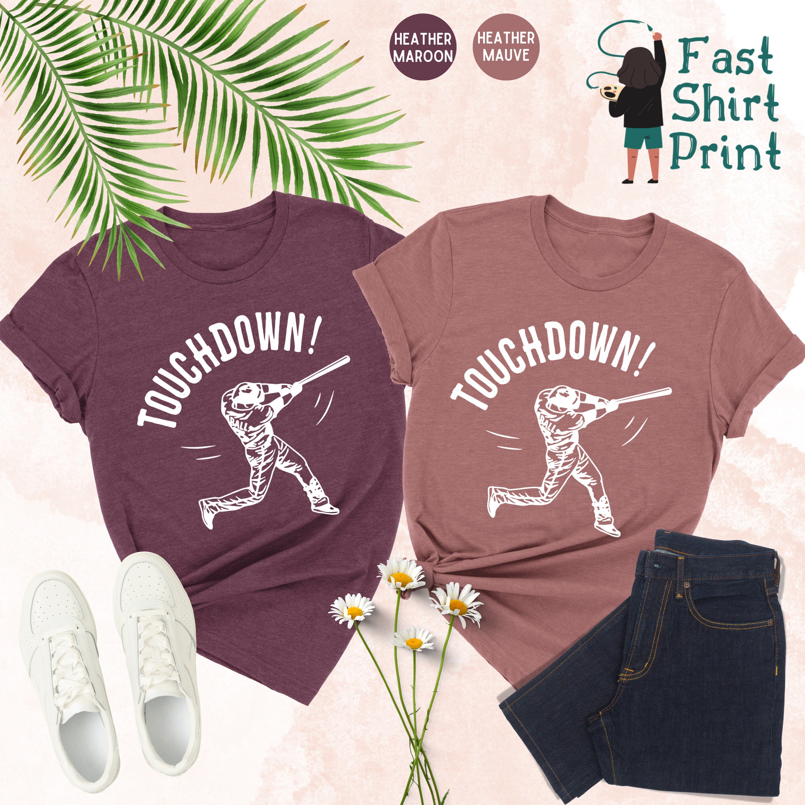 Touchdown Shirt, Baseball Mama Shirt, Sport Mom Shirt, Baseball Season ...