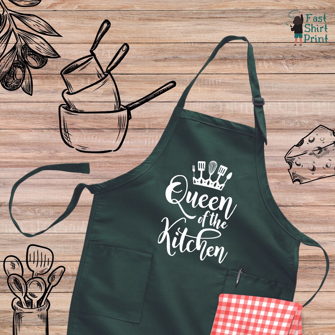 Queen of the Kitchen Apron, Cooking Apron, New Kitchen Gift, Chef Apron ...