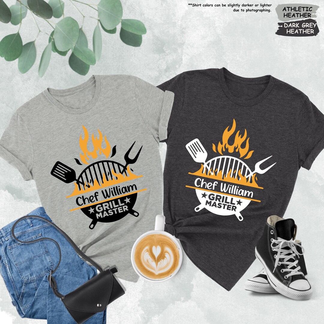 Personalized Grill Master Shirt, Grill Shirt, the Grillfather, Grilling ...