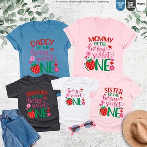 Berry First Family Birthday Shirts, Berry Sweet One Birthday ...