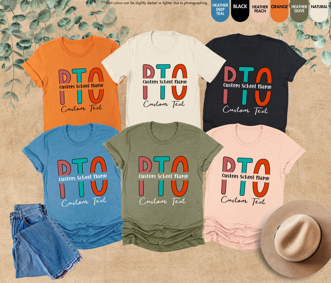 Custom PTO Shirts, Parent Teacher Organization Tshirt, Custom School ...