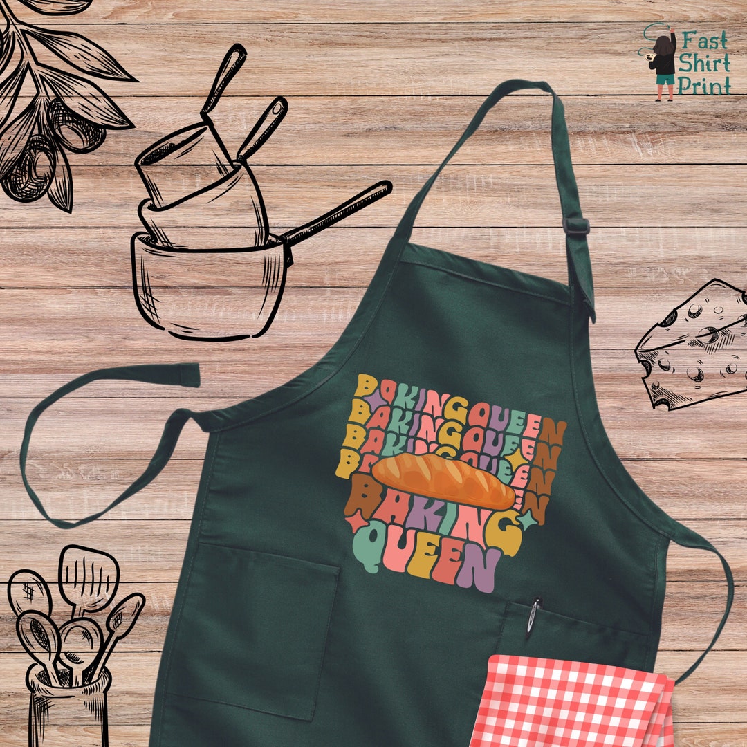 Baking Queen Apron, Cooking Apron, Baking Lover Gift, New Kitchen Gift ...