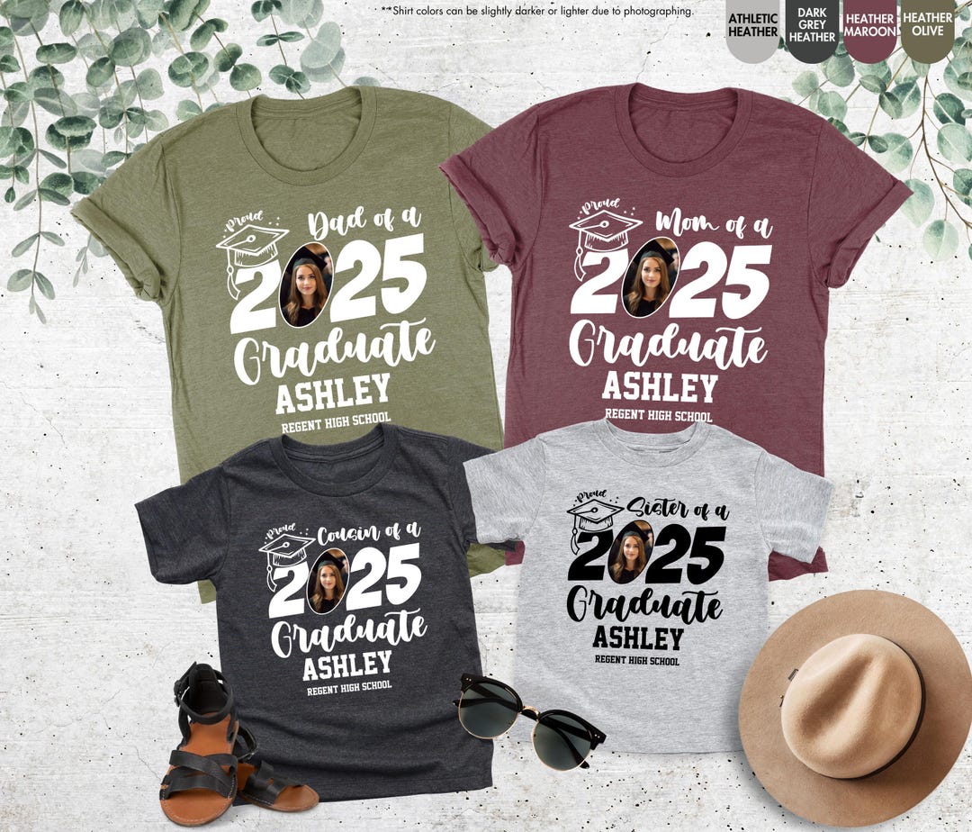 Custom Graduation Photo Shirt,personalized Proud Family Shirts ...