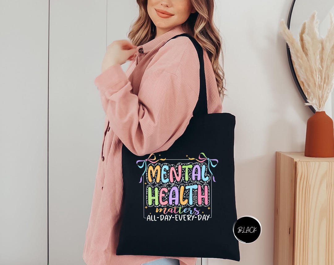 Mental Health Matters Tote Bag, Mental Health Tote Bag, Womens Mental ...