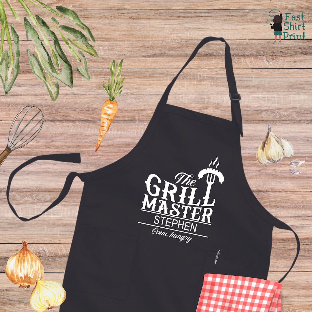Personalized Grill Master Apron, Chef Apron, Custom Cooking Apron ...