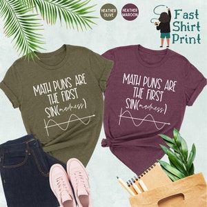 Math Puns Are the First Sin of Madness Shirt, Math Lover Shirt, Math ...