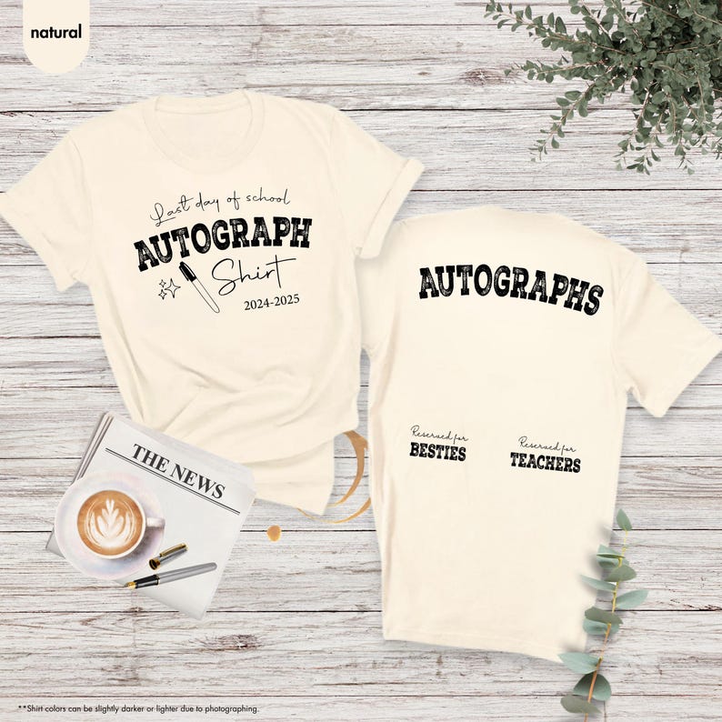 Last Day of School Autographs Shirt, End of Year Shirt, Autograph ...