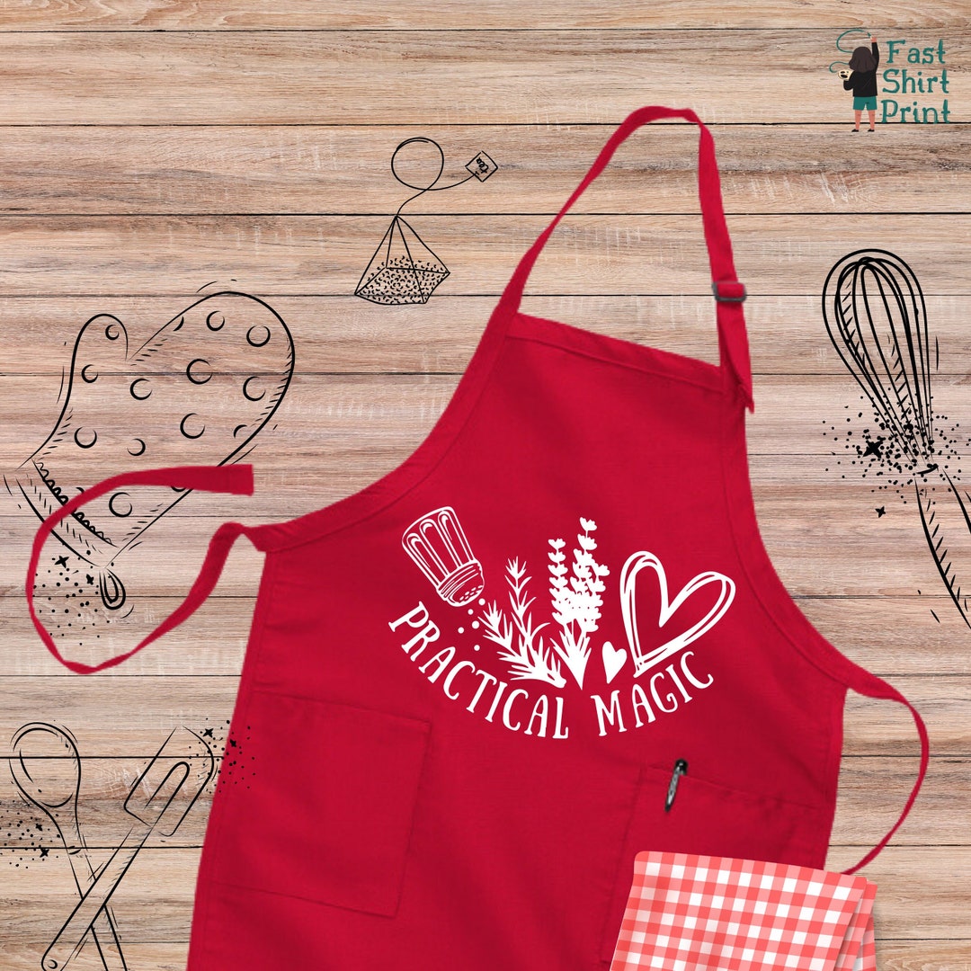 Practical Magic Apron, Salt Rosemary Lavender Love Apron, Magic Kitchen ...
