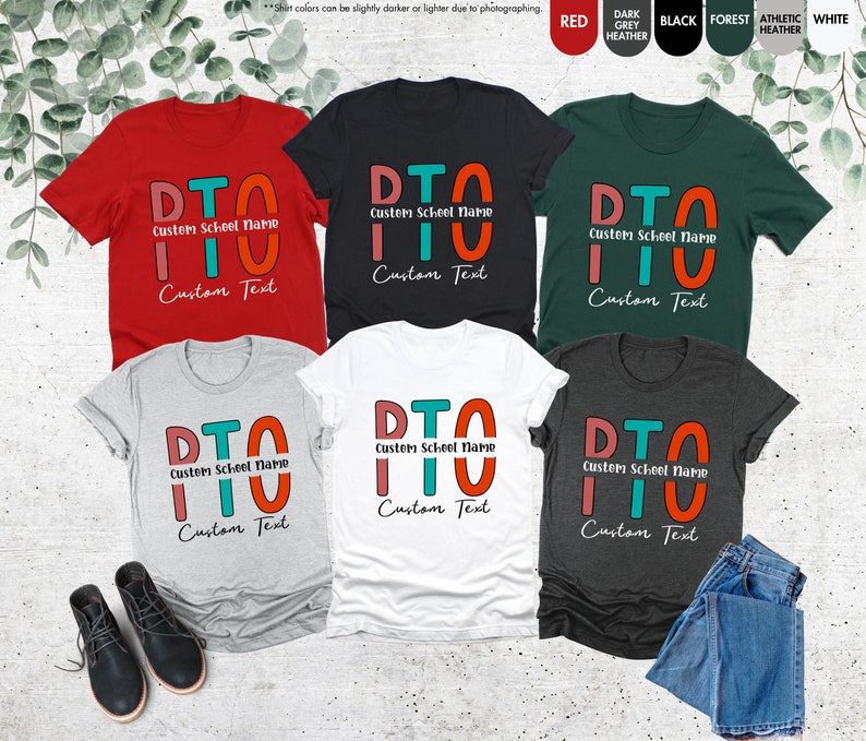 Custom PTO Shirts, Parent Teacher Organization Tshirt, Custom School ...