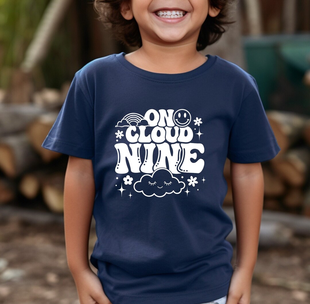 On Cloud Nine Shirt, Birthday Boy Shirt, Funny 9th Birthday Shirt, Youth Shirt, Boy Gift Shirt ...