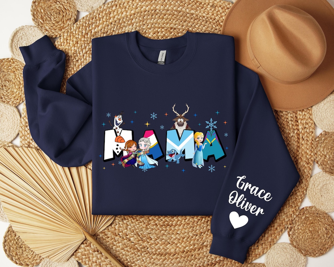 Custom Princess Mama Sweatshirt or Hoodie, Frozen Mama Sweatshirt ...