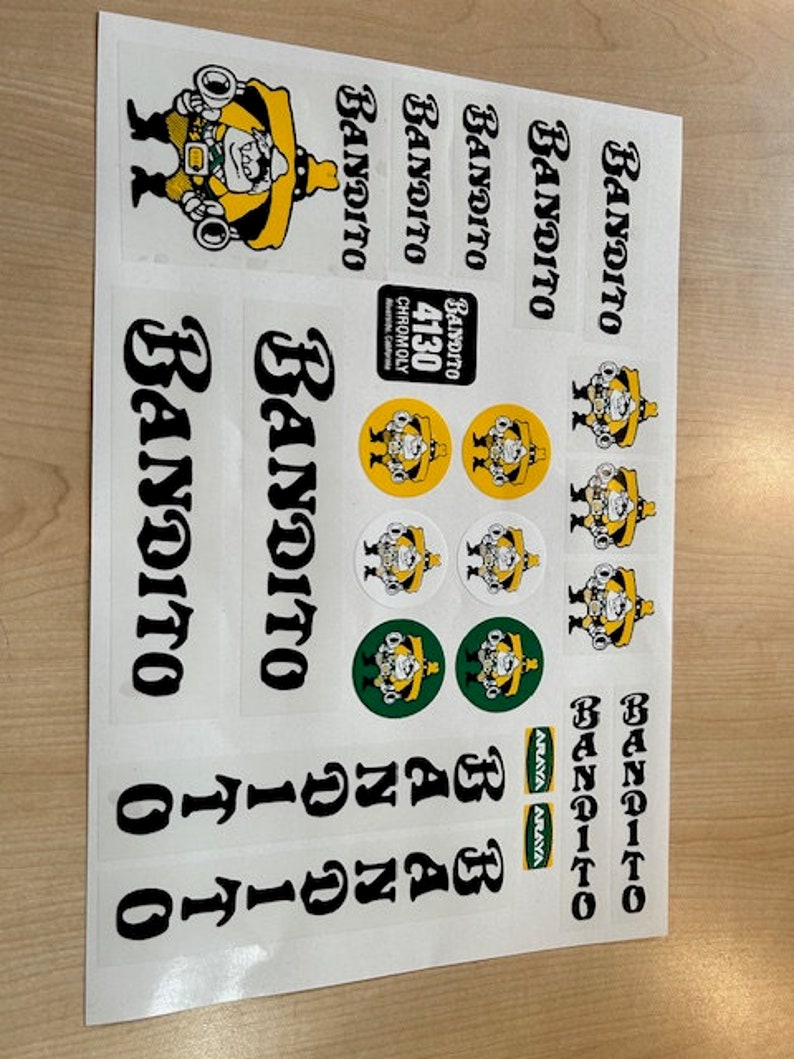 BANDITO Decal Set - Etsy