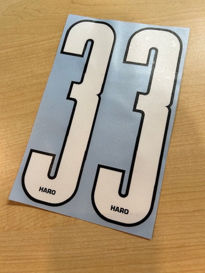 HARO Old School BMX Number Plate Decal Stickers - Etsy
