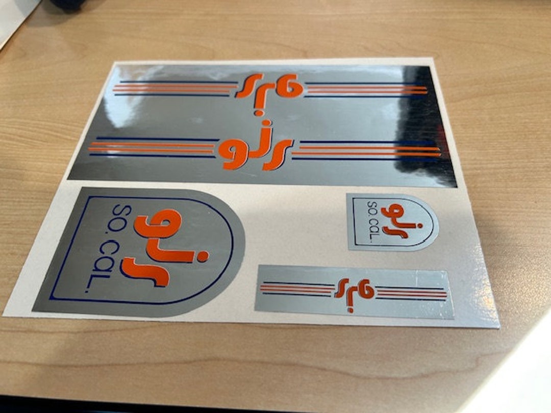 GJS - Gen 3 - CHROME Decal Set - Old School Bmx - Etsy