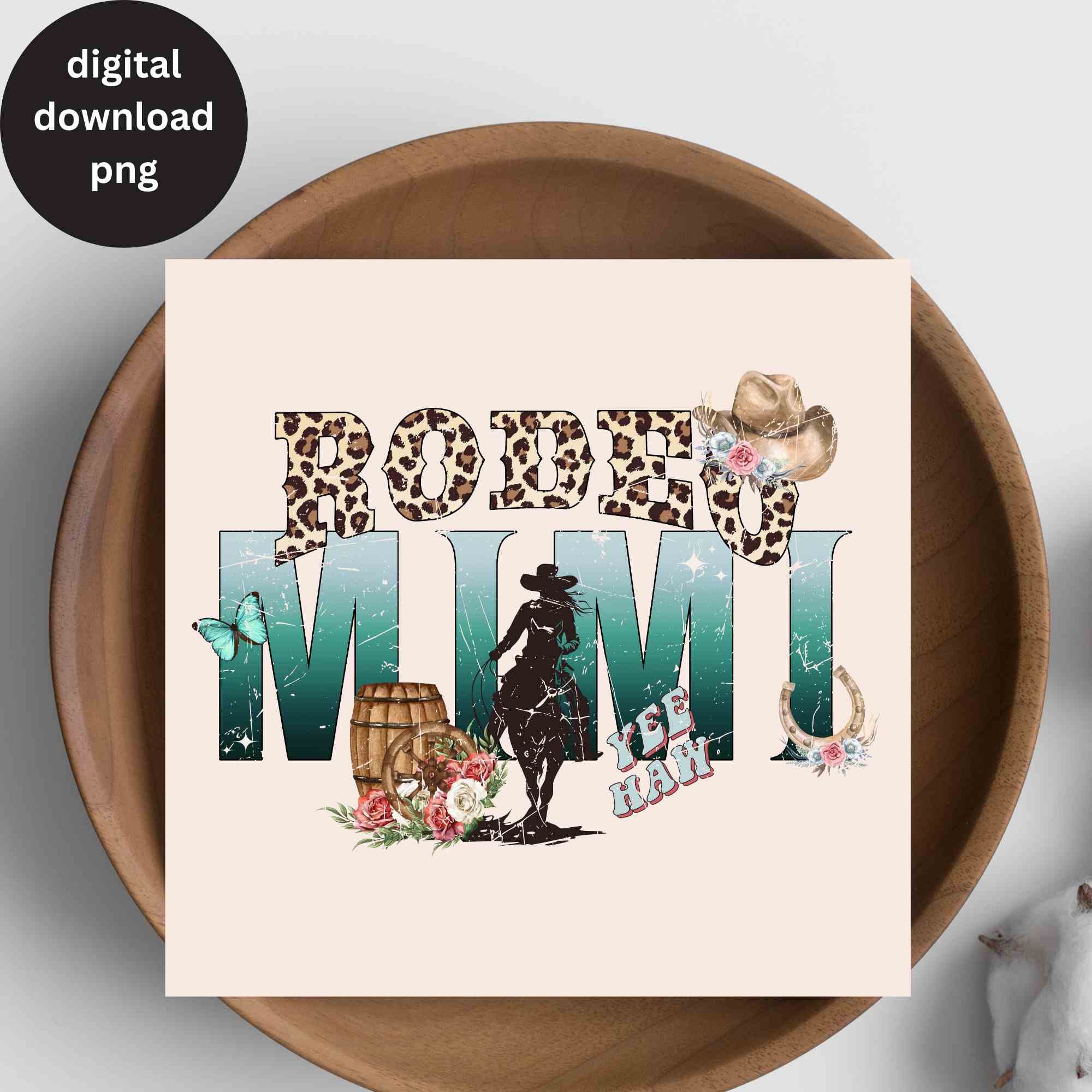 Cowgirl Rodeo Mimi Sublimation Design PNG Western Rodeo Sublimation ...