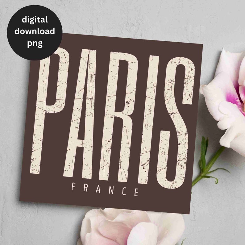 Typography Paris France Png, Paris France Souvenir Png, French Travel ...