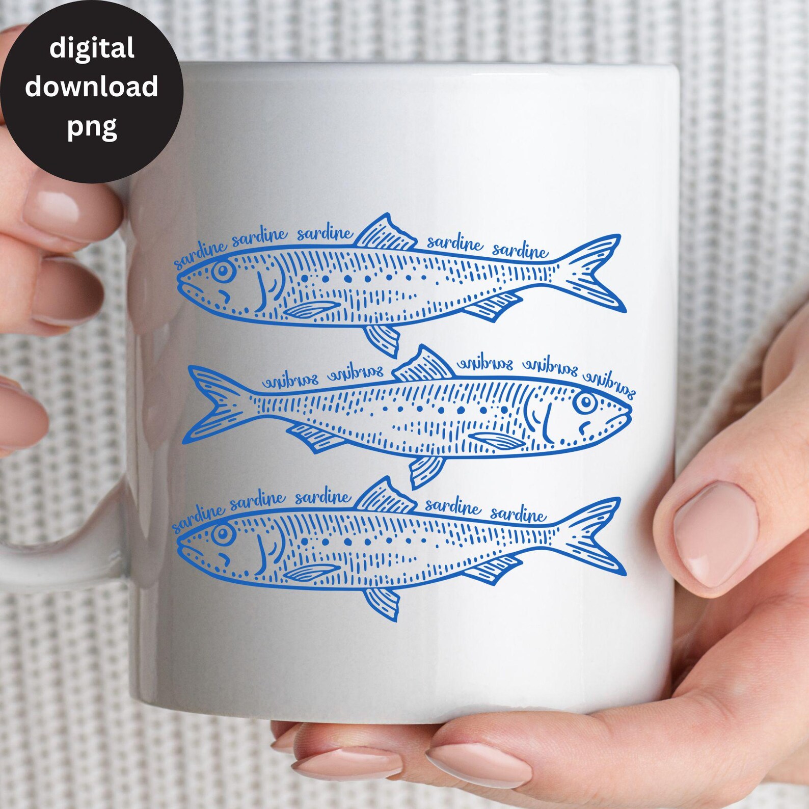 Trendy Sardine PNG, Three Sardines Sublimation Design, Fisherman ...