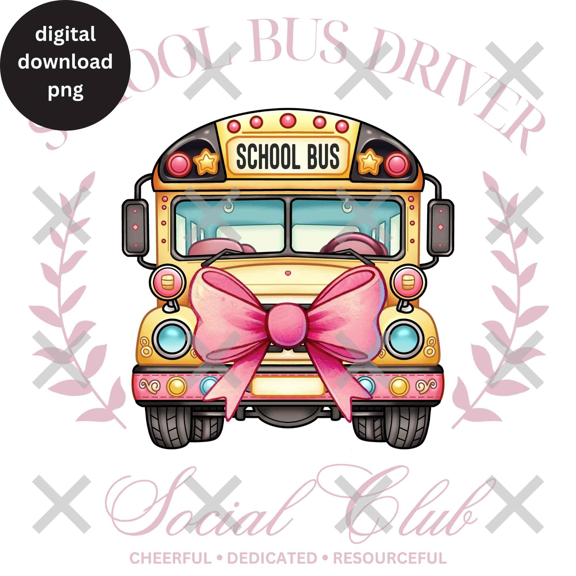School Bus Driver Social Club PNG, School Bus Driver Sublimation Design ...