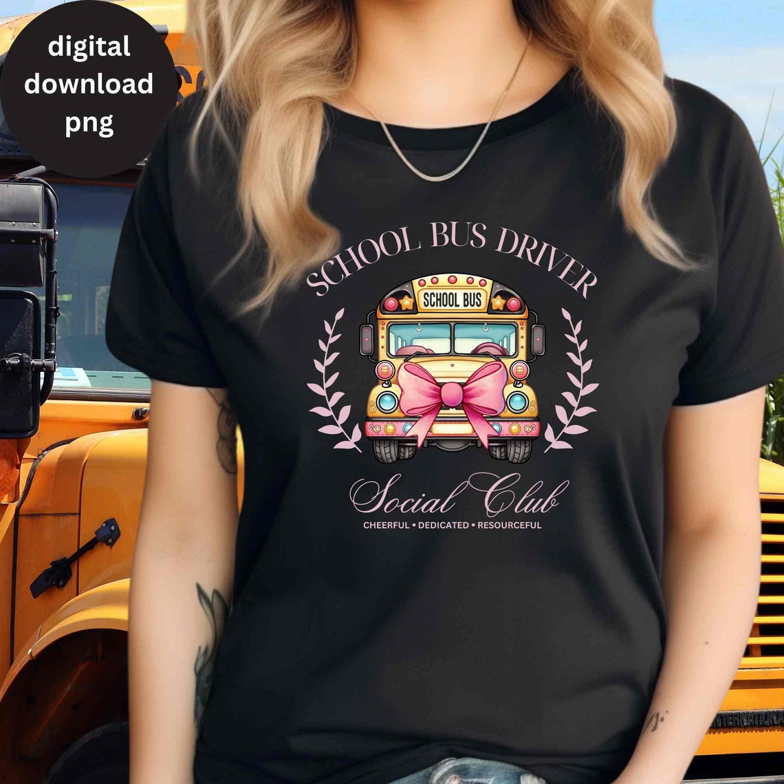 School Bus Driver Social Club PNG, School Bus Driver Sublimation Design ...
