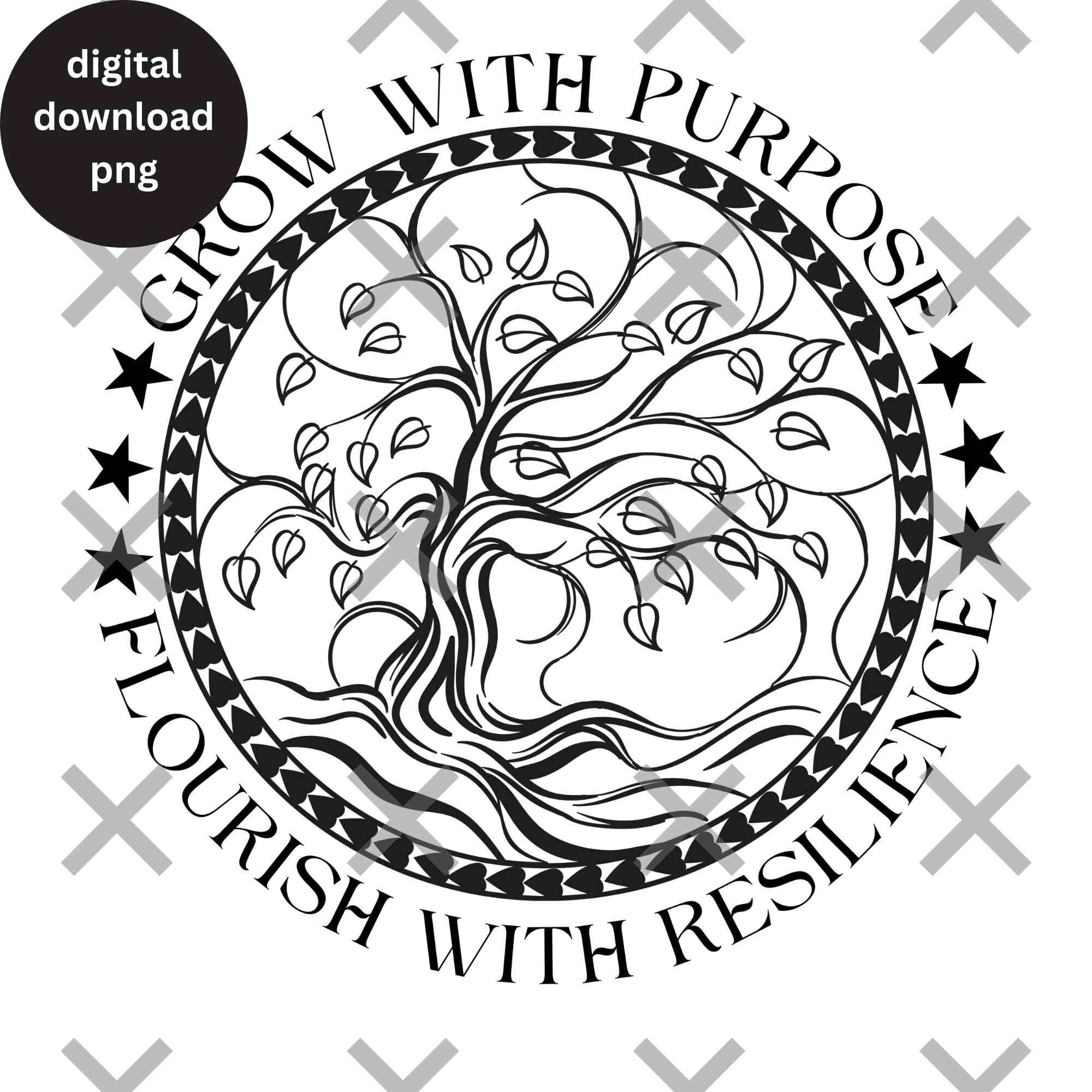Tree of Life Positive Daily Affirmations Png Front Back Sweatshirt ...