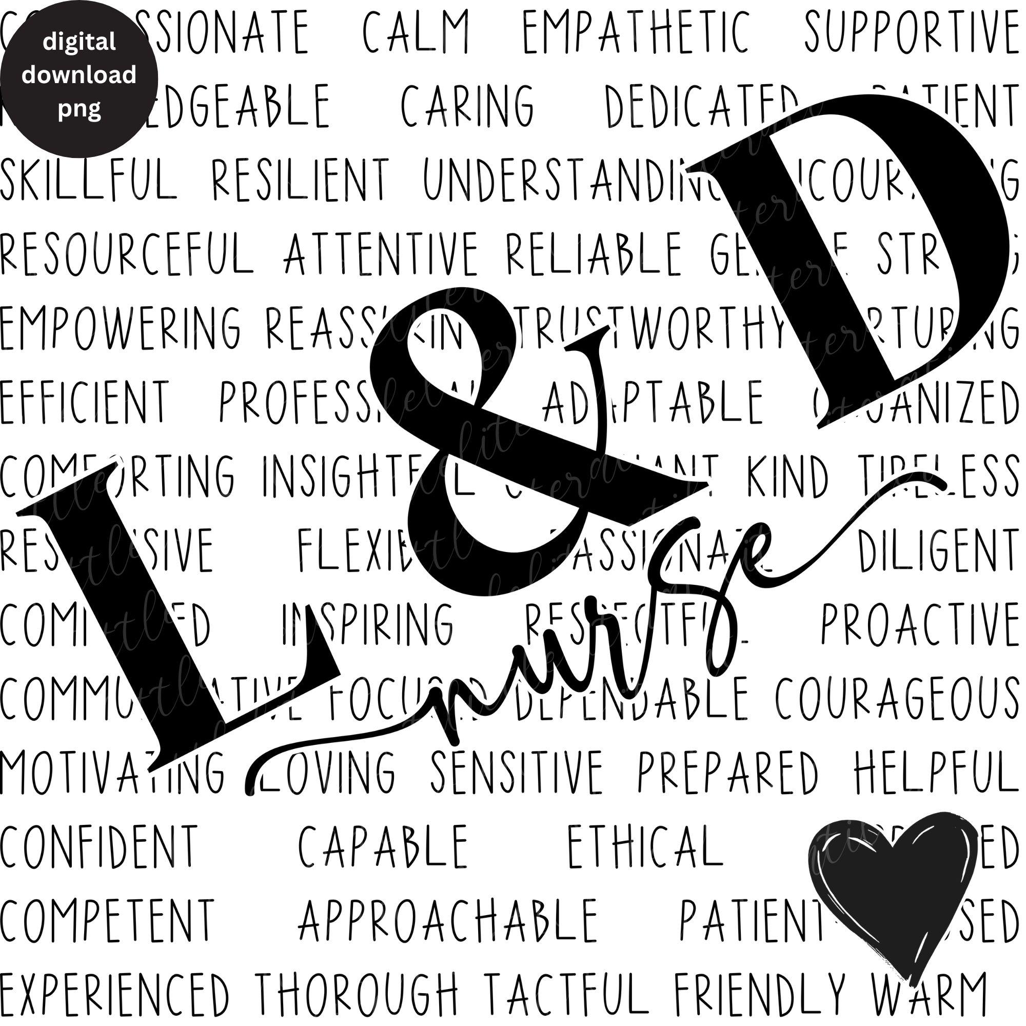 L&D Definition Word List PNG, DIY Labor and Delivery Nurse Gift Idea ...
