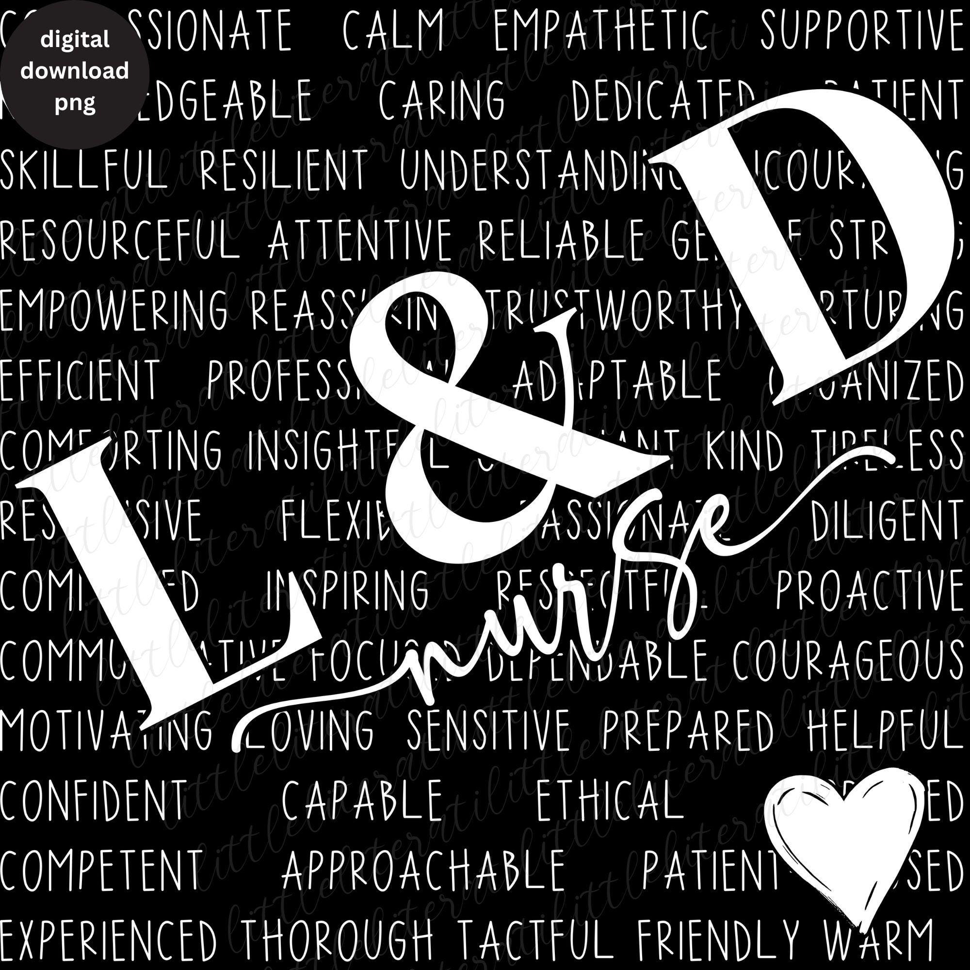 L&D Definition Word List PNG, DIY Labor and Delivery Nurse Gift Idea ...