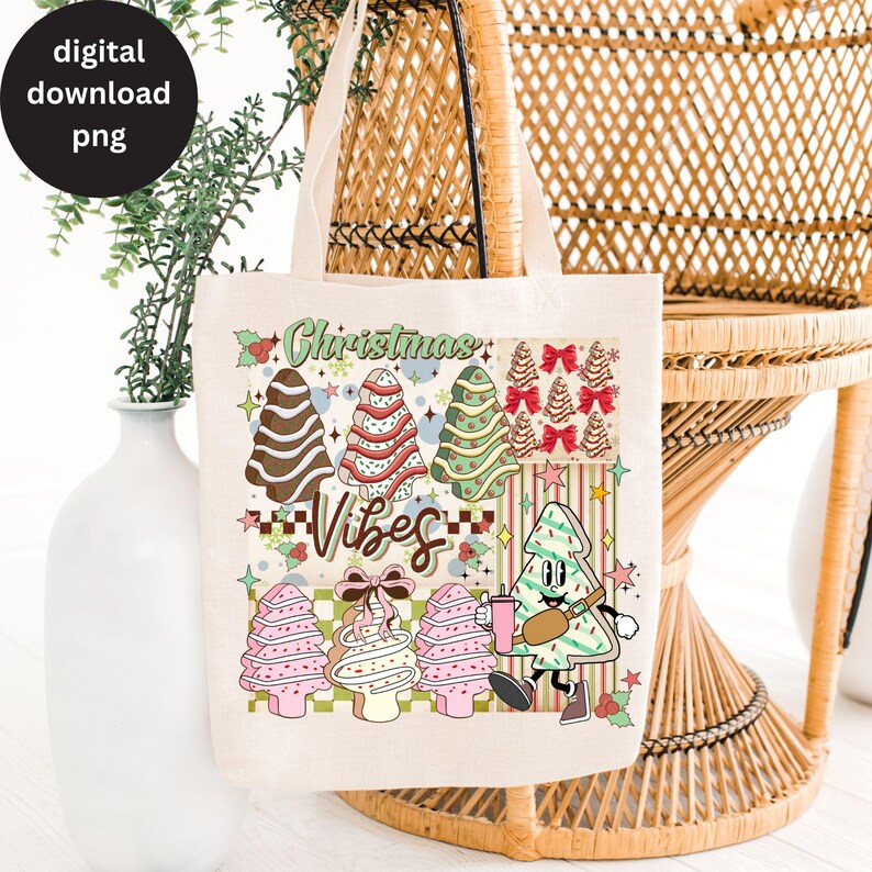 Retro Christmas Tree Cake Sublimation Designs, Girly Coquette Christmas ...