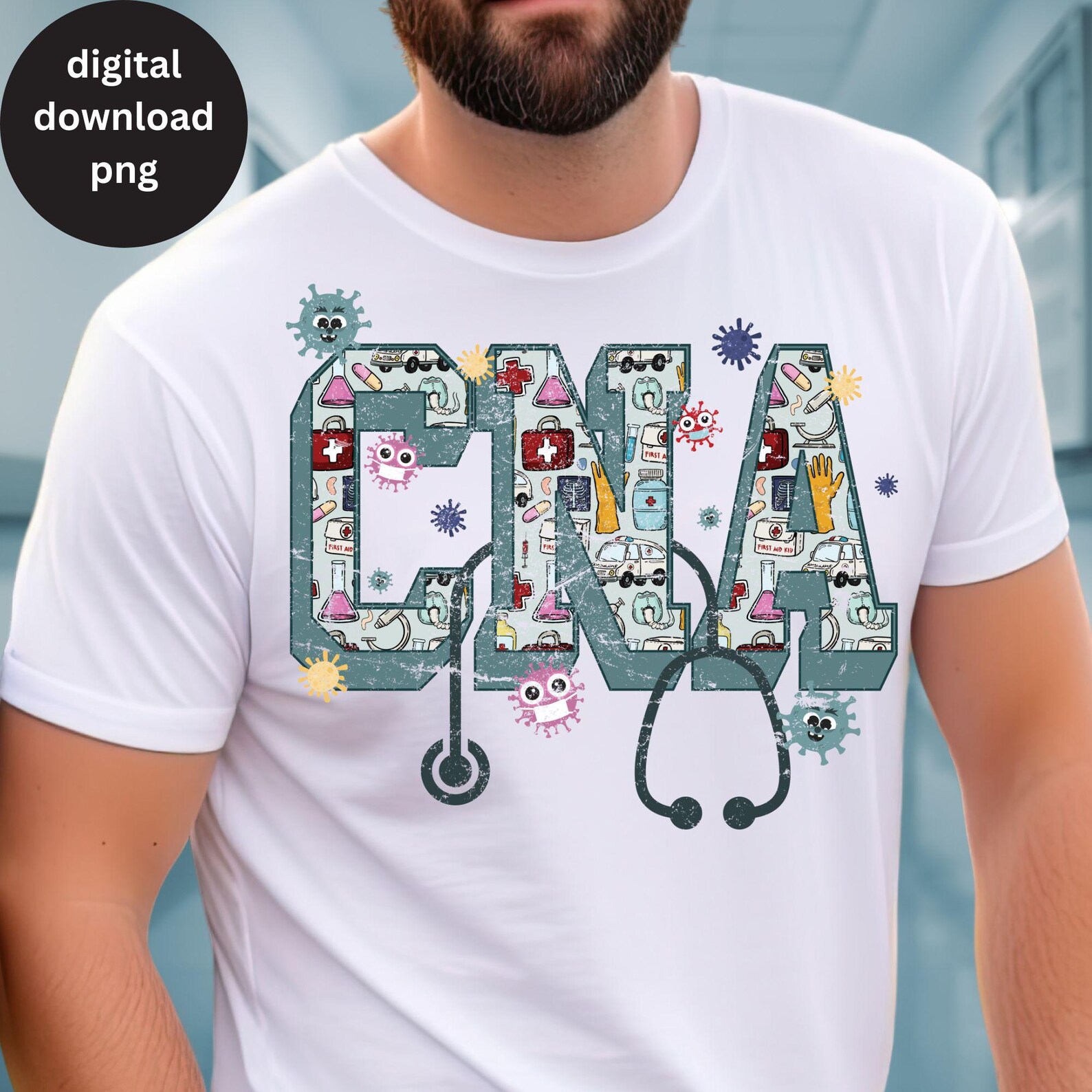 CNA Png for Men, Male Certified Nursing Assistant Png, Man CNA Life Png ...