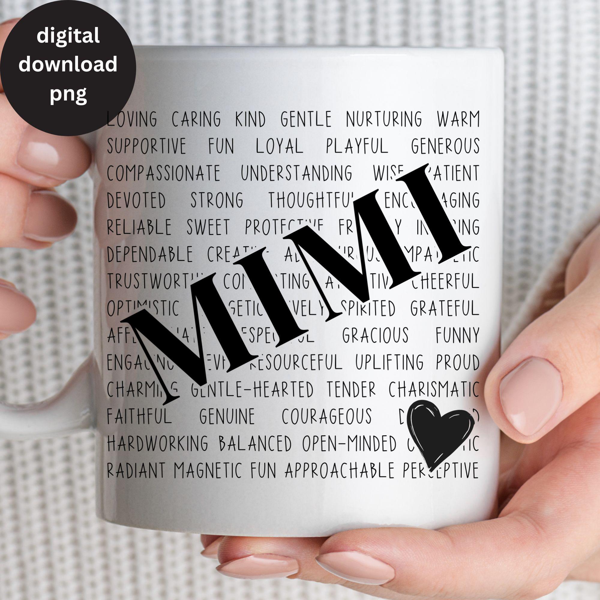 Mimi Definition Word List PNG, DIY Mimi Gift Idea Sublimation Design ...