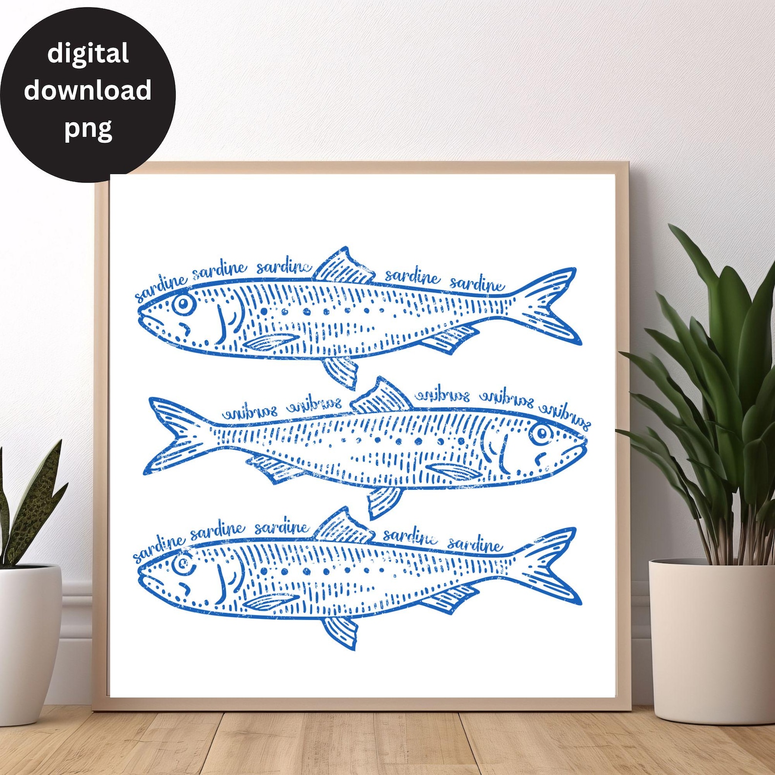 Trendy Sardine PNG, Three Sardines Sublimation Design, Fisherman ...