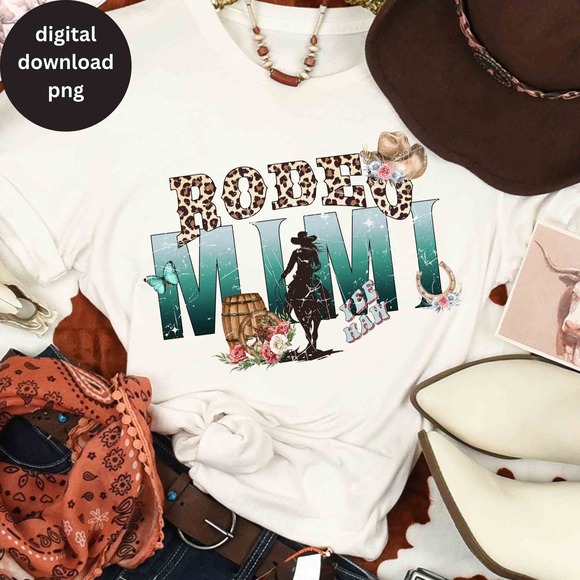Cowgirl Rodeo Mimi Sublimation Design PNG Western Rodeo Sublimation ...