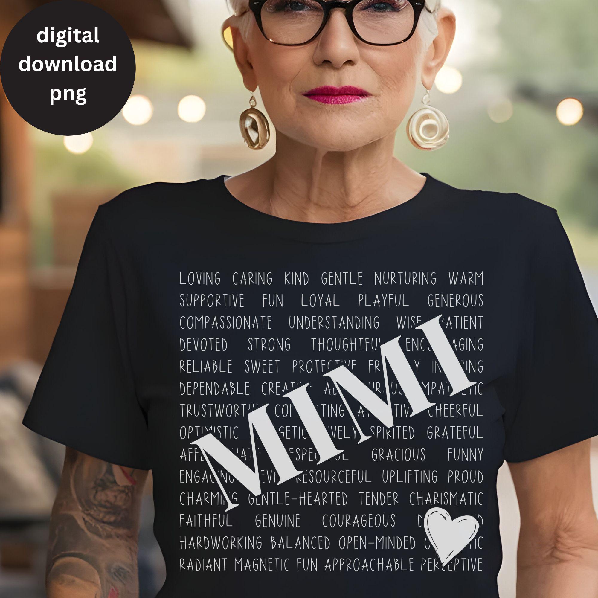 Mimi Definition Word List PNG, DIY Mimi Gift Idea Sublimation Design ...