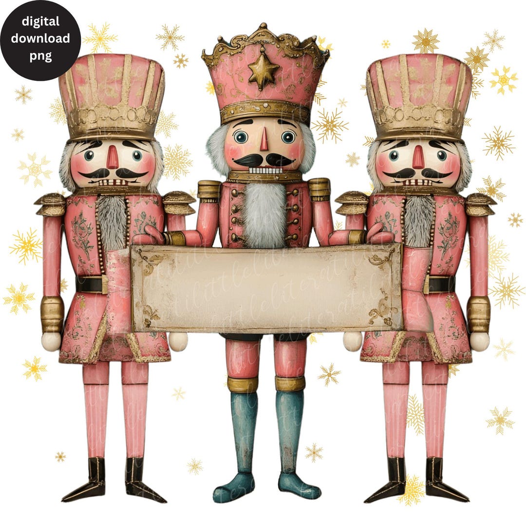 DIY Personalized Pastel Nutcracker PNG Personalized Christmas Kids Name ...