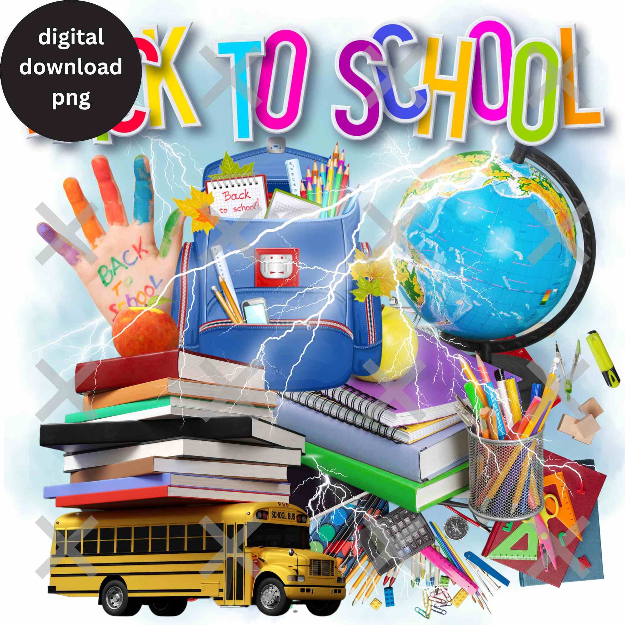 Back to School Bootleg PNG, Back-to-school Bootleg Sublimation Design ...