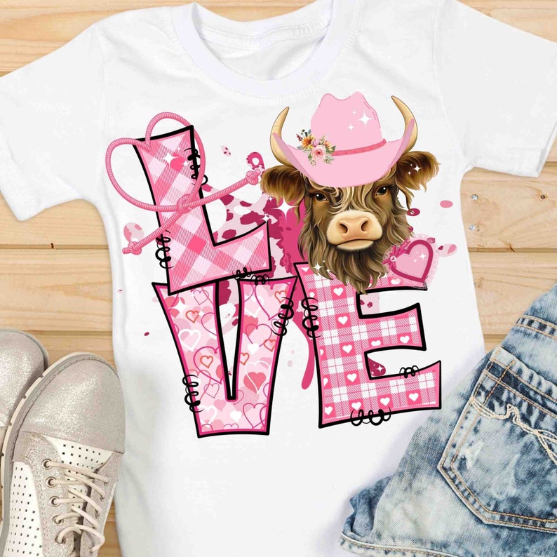 Highland Cow Valentine Png, Heifer Valentine Png, Love Cow Valentines ...