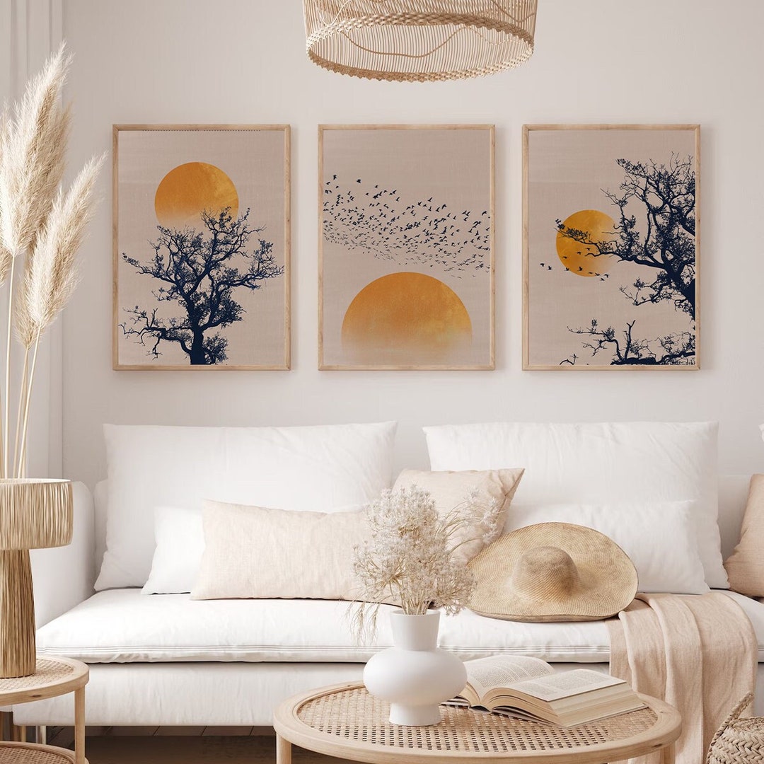 Set of 3 Nordic Scandinavian Style Wall Decoration Posters, Minimalist ...