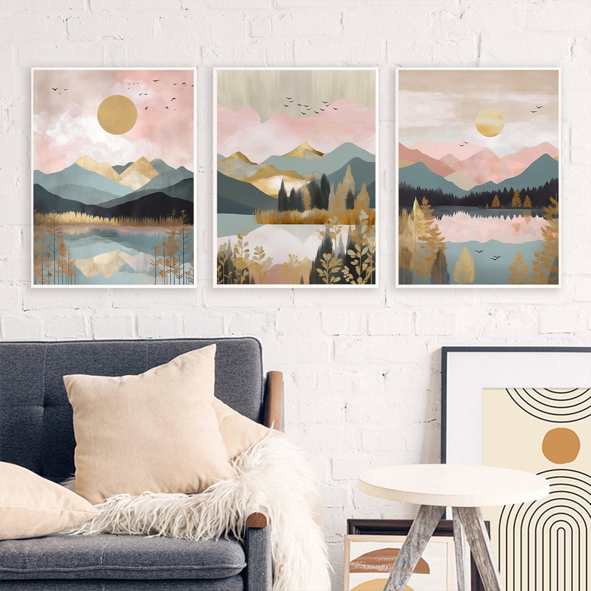 Conjunto de 3 carteles de decoración de pared de estilo nórdico ...