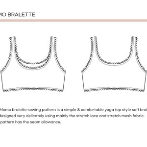 Momo Bralette- Instant Digital Download PDF Sewing Pattern - Etsy