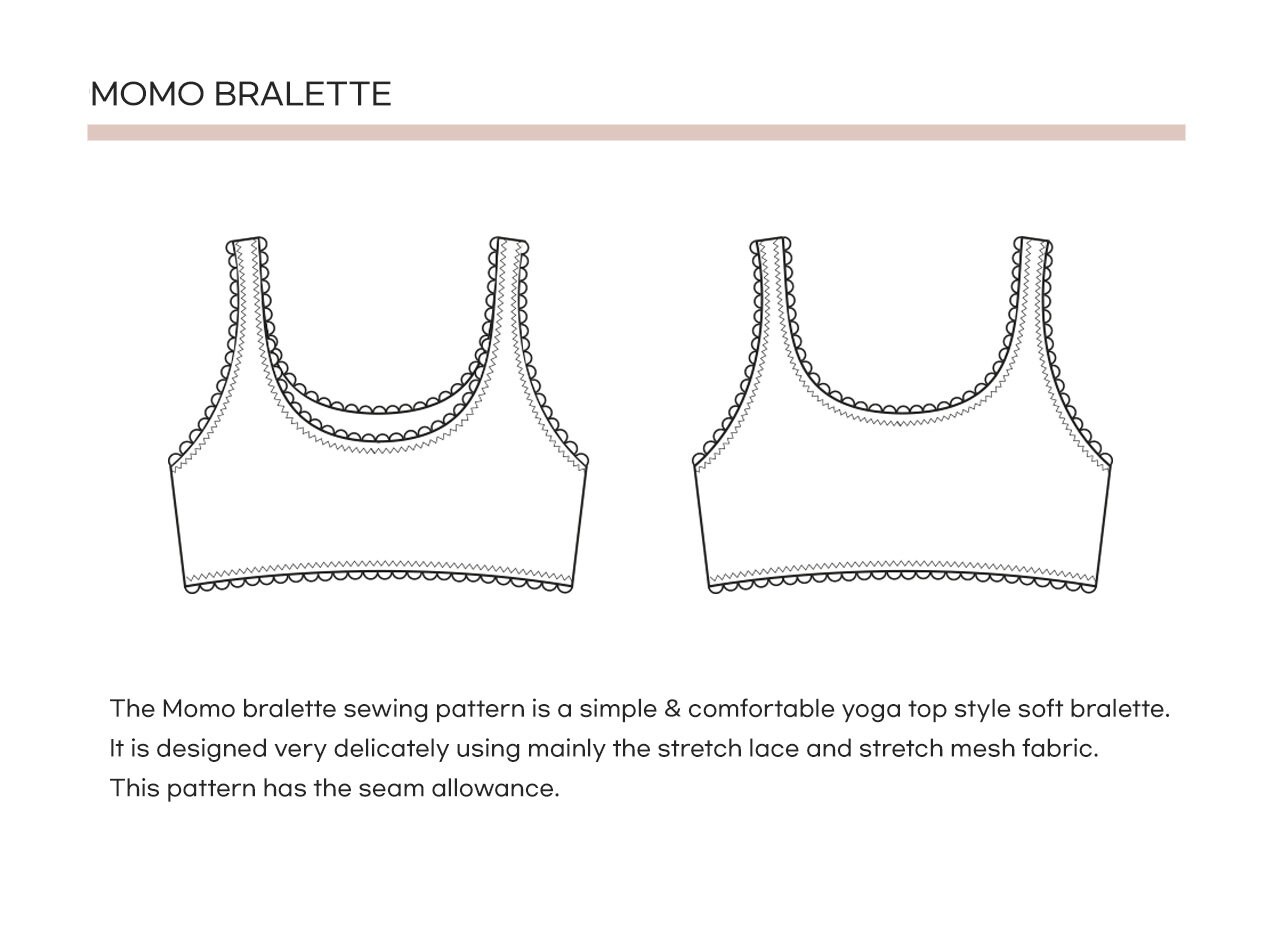 Momo Bralette Instant Digital Download PDF Sewing Pattern - Etsy