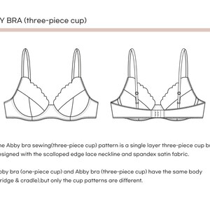 Abby Bra (three-piece Cup) Instant Digital Download Sewing Pattern - Etsy