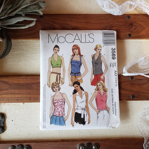 Mccalls Vintage Halter Top Pattern - Etsy