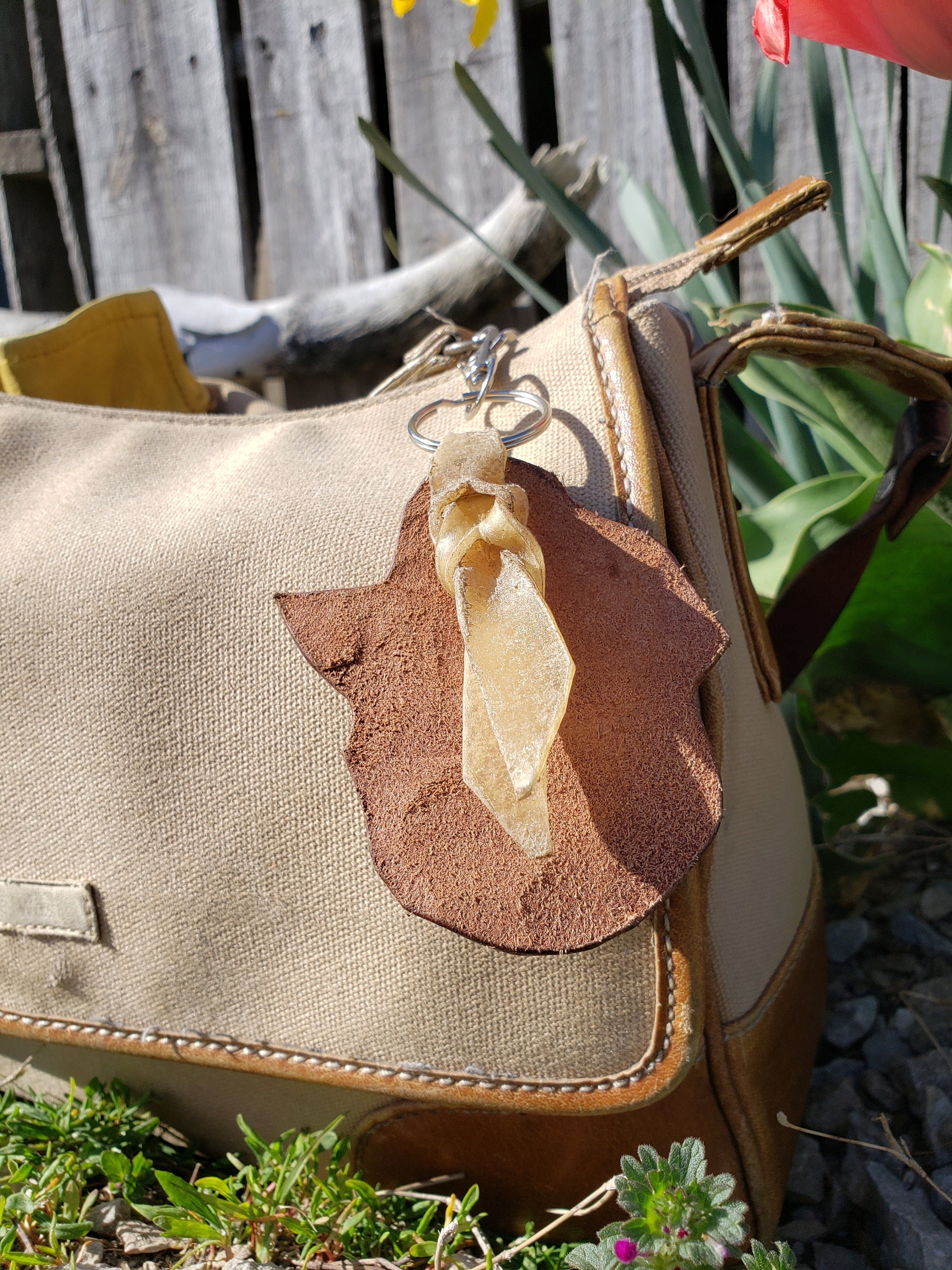 Handmade Handtooled Leather Keychains Braided Rawhide Back Silver Metal Snap Clasp Western Style ...