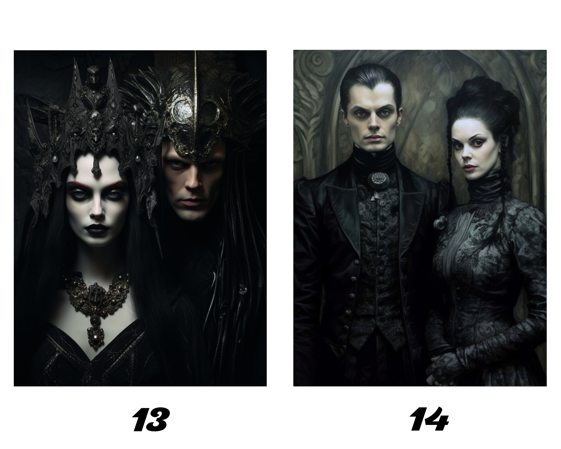 Custom Gothic Couple Portraits Unique Custom Digital Art Gothic Couple ...