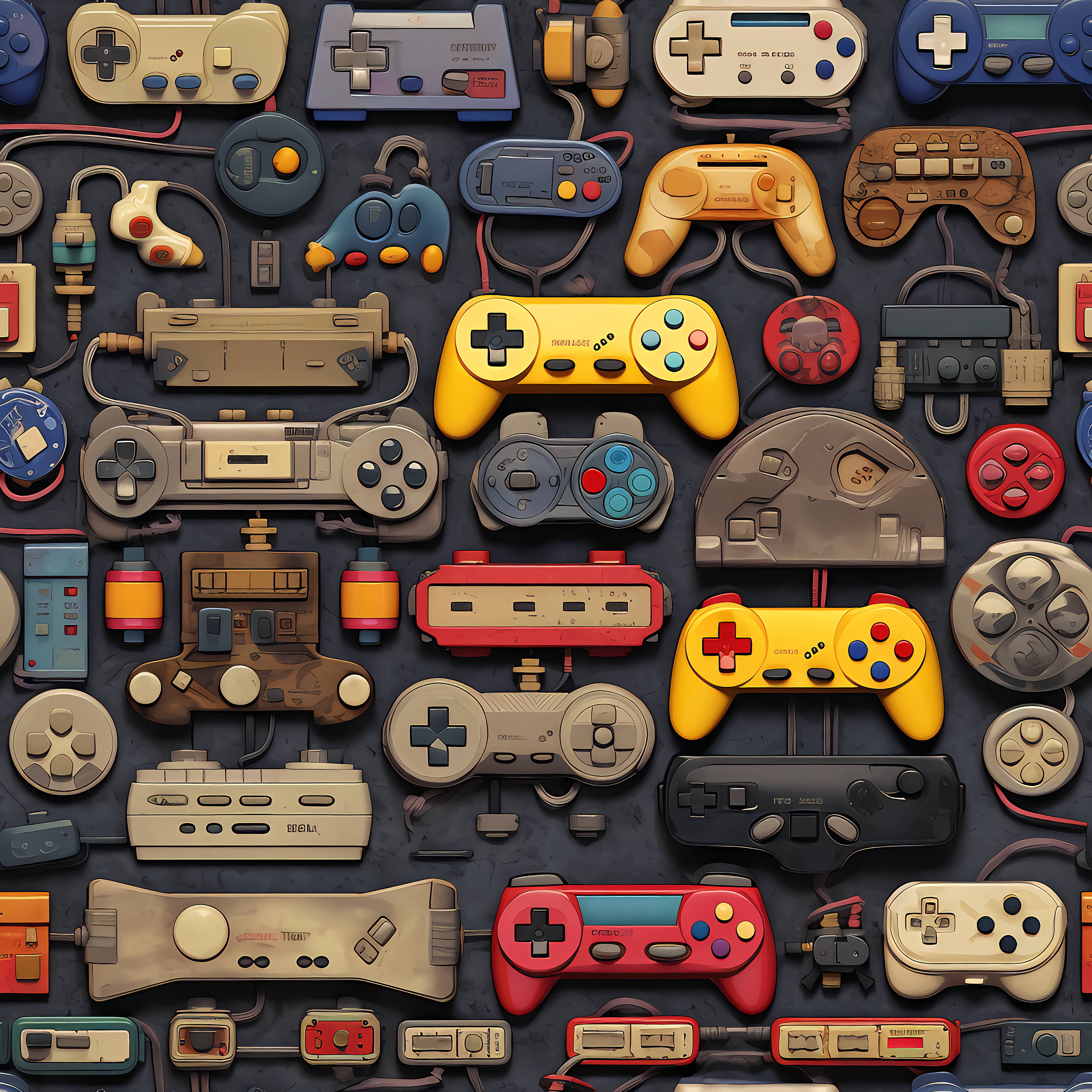 Seamless Retro Games Pattern Retro Video Game Console Y2k - Etsy