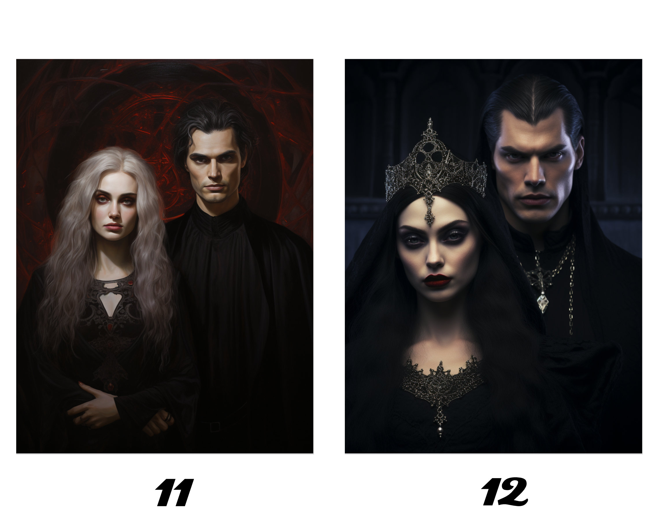 Custom Gothic Couple Portraits Unique Custom Digital Art Gothic Couple ...