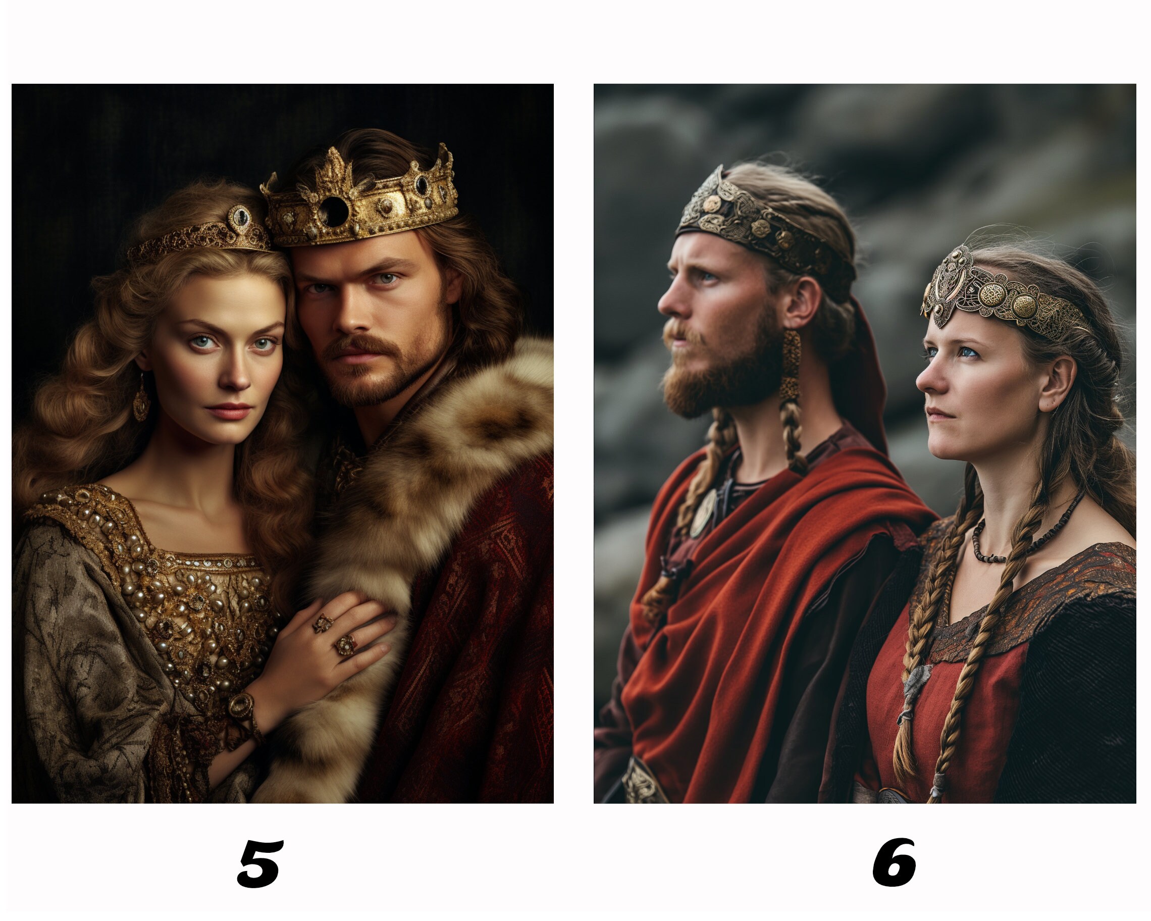Custom Viking Couple Portraits Unique Custom Digital Art Viking Couple ...