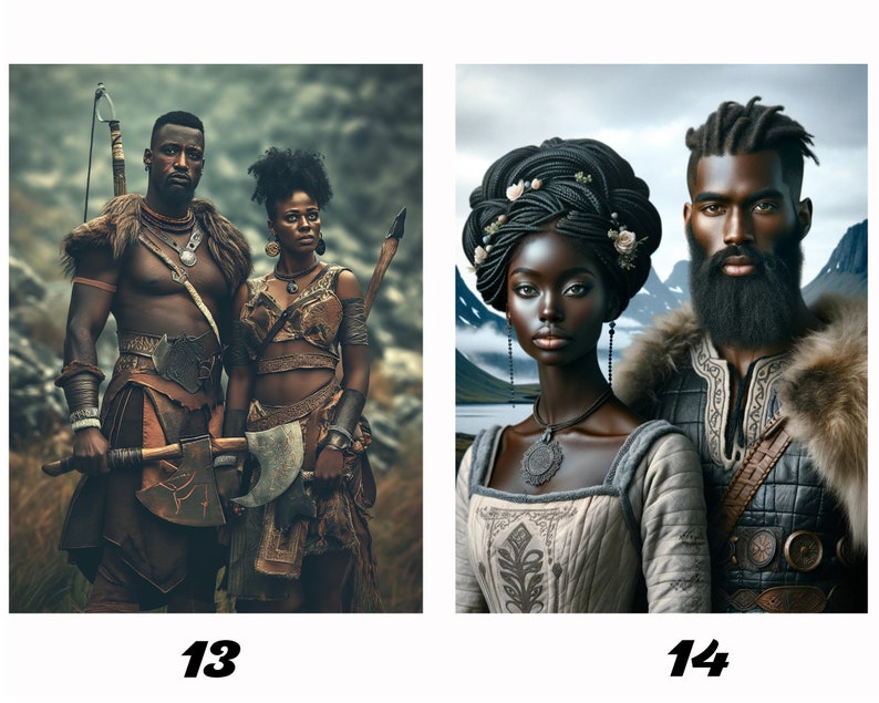 Custom Viking Couple Portraits Unique Custom Digital Art Viking Couple ...