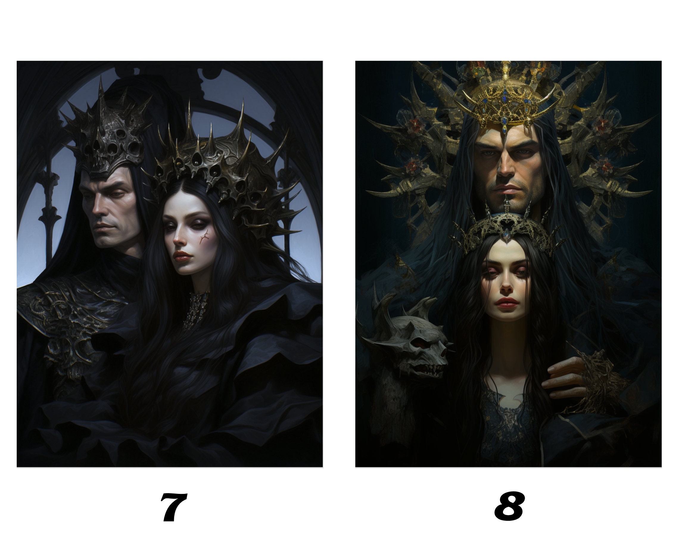 Custom Gothic Couple Portraits Unique Custom Digital Art Gothic Couple ...