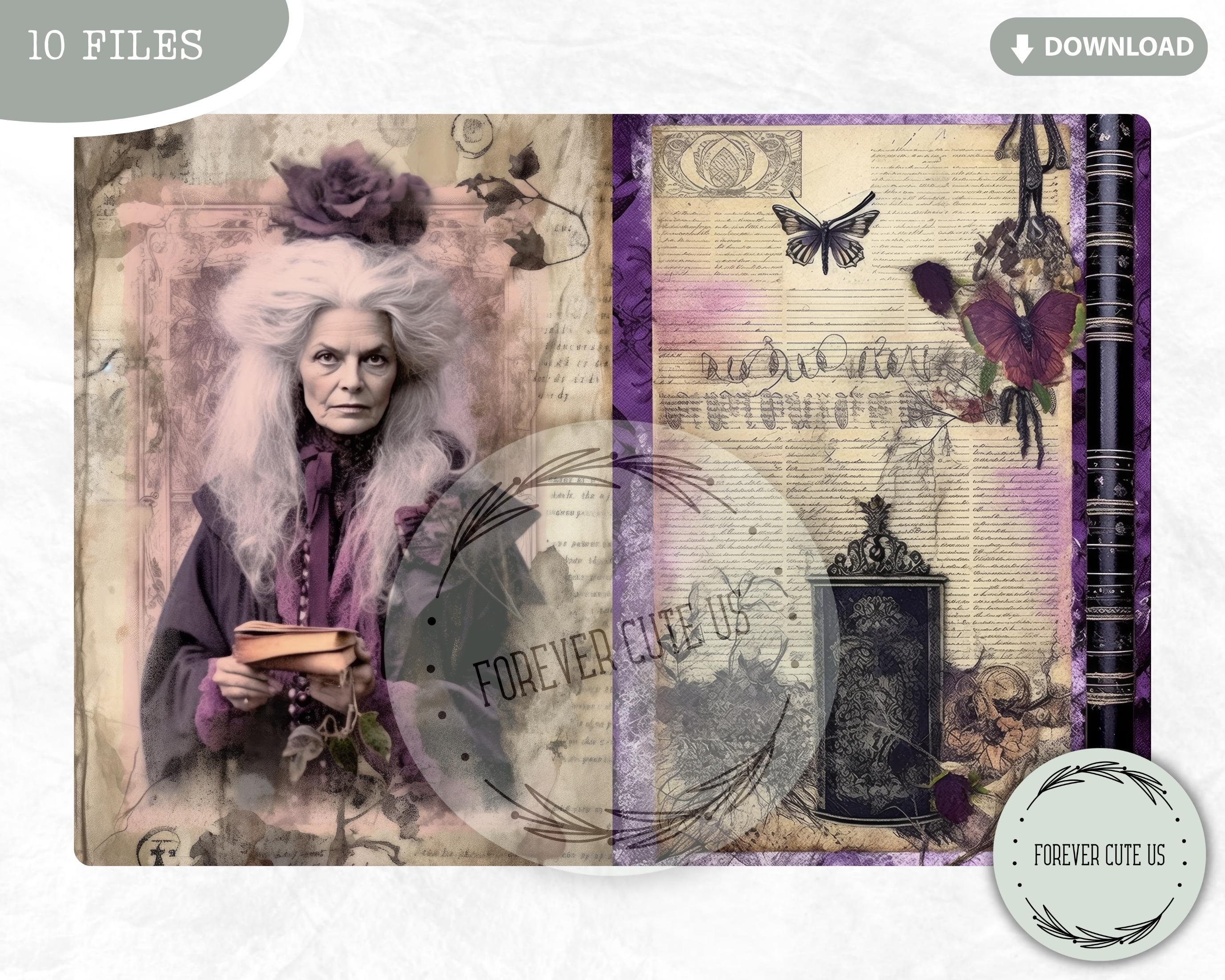 Bewitching Witchcraft Junk Journal Collage Sheet Wiccan Spell - Etsy