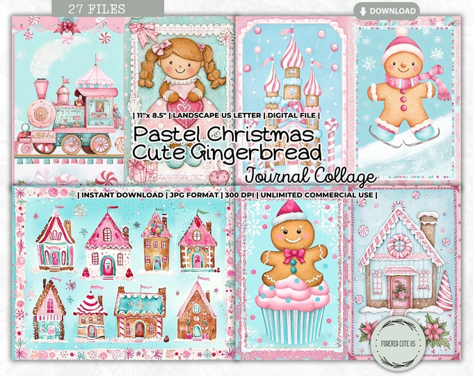 Gingerbread Digital paper: GINGERBREAD WONDERLAND Gingerbread house ...